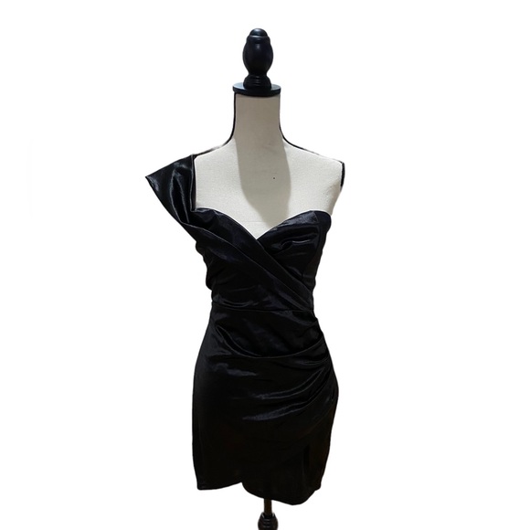 Dresses | Satin One Shoulder Mini Dress | Poshmark